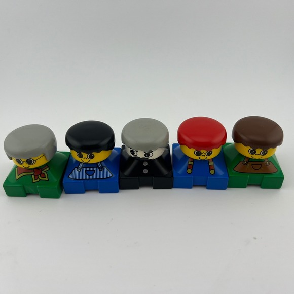Toys | Vintage Lego Duplo People Figures Lot Of 5 Assorted Characters ...